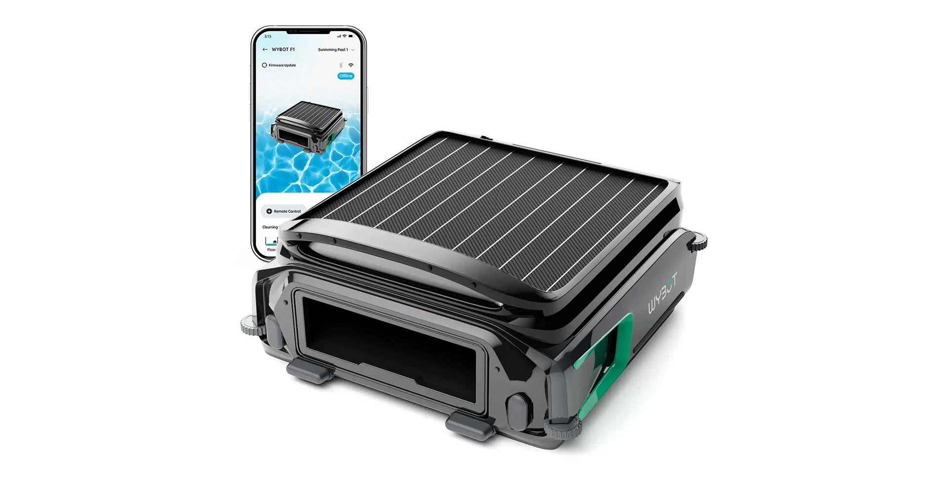 WYBOT F1 napelemes medence tisztító robot, 8 óra üzemidő, app vezérlés ...