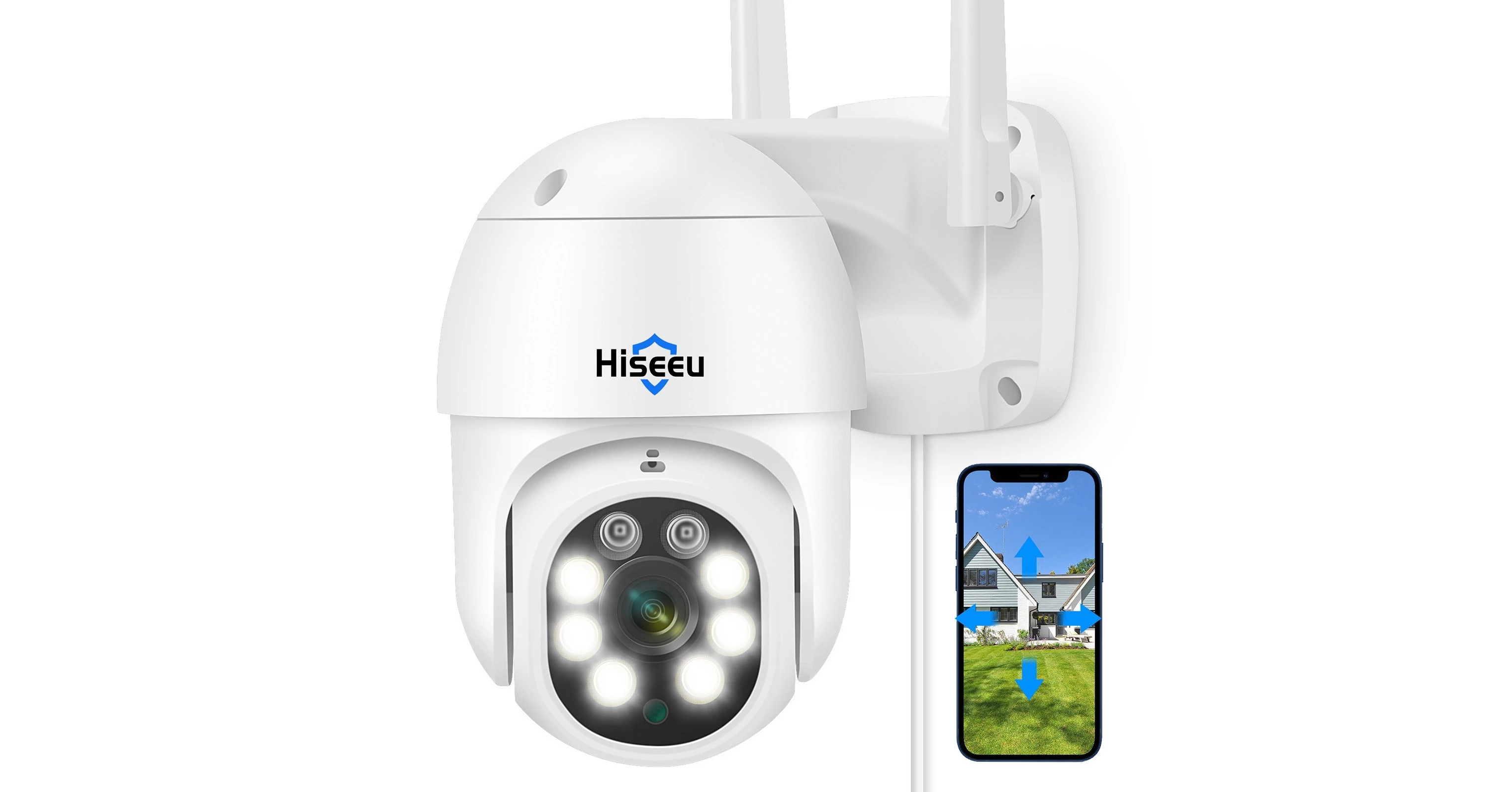 Hiseeu WHD305 5MP vezeték nélküli monitor kamera falra szerelhető ...